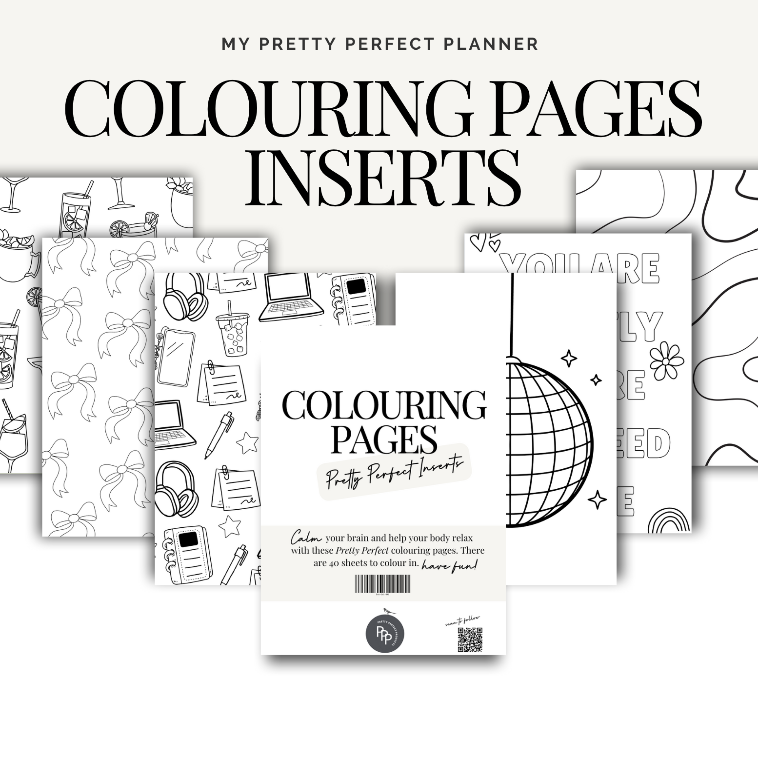COLOURING PAGES INSERTS – Pretty Perfect Products