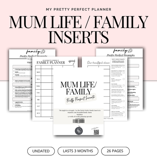 Planner Inserts & Refills for 6 Ring Planners – Pretty Perfect Products